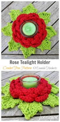Crochet Tealight Candle Holder Free Patterns Instructions