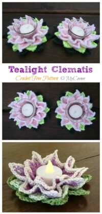 Crochet Tealight Candle Holder Free Patterns Instructions