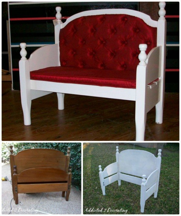 8 DIY Bed Frame Garden Bench Projects [Picture Instructions]