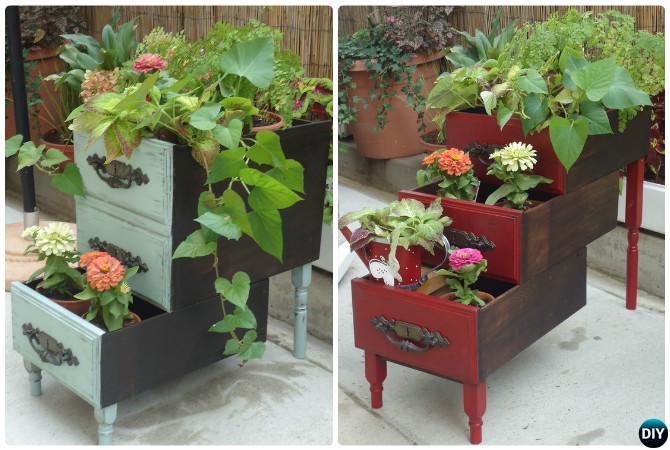 Best Recycle Old Drawers Garden Planter DIY Ideas Projects