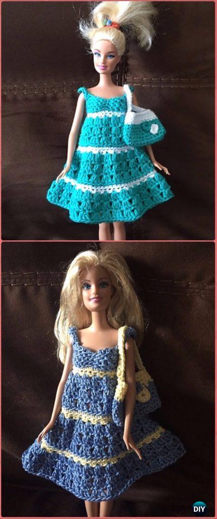 Crochet Barbie Fashion Doll Clothes Outfits Free Patterns