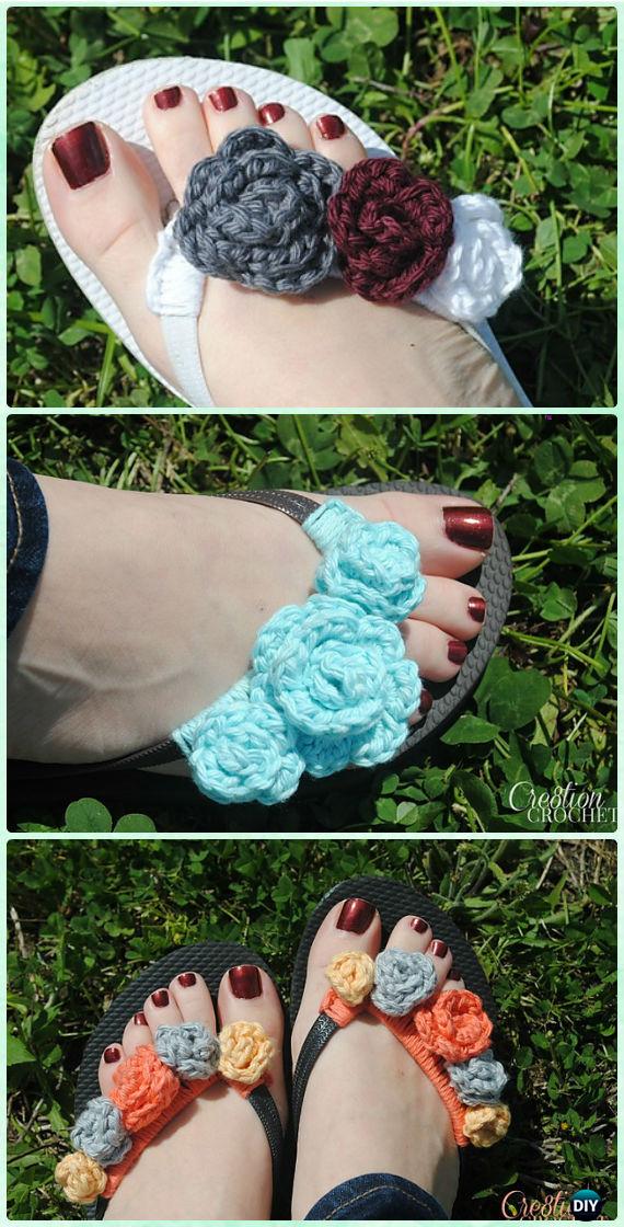 Crochet Flip Flop Footwear Makeover Free Patterns