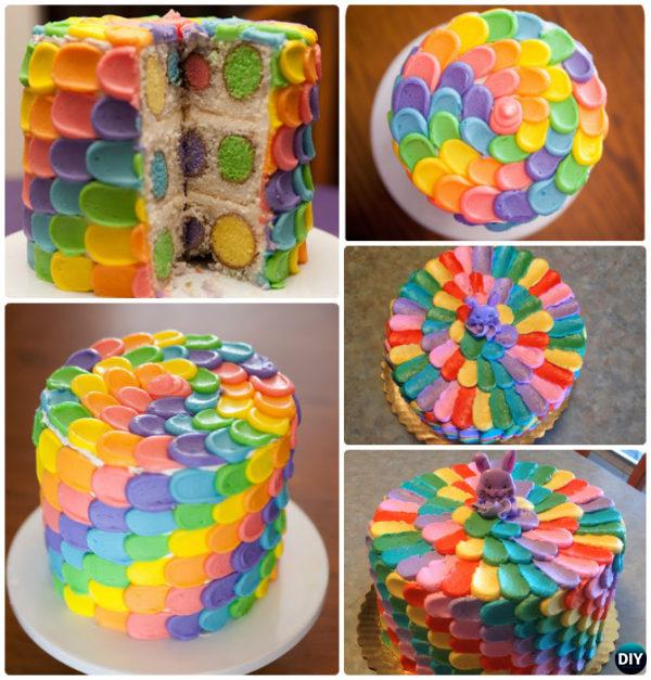 DIY Rainbow Cake Recipes Cake Design [Picture Insructions]