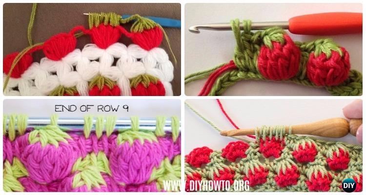 Crochet Strawberry Stitch Free Pattern Video Tutorial