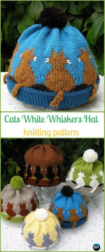 Kitty Cat Hat Knitting Patterns Size Baby to Adult Free