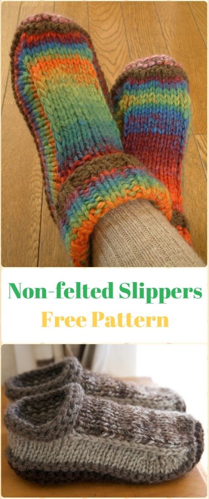 Knit Adult Slippers & Boots Free Patterns Written Tutorials