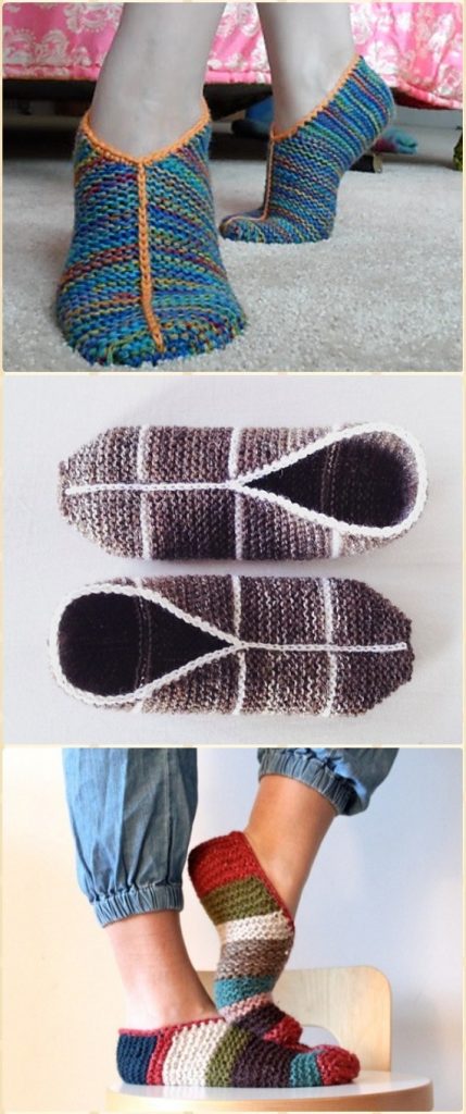 Knit Adult Slippers & Boots Free Patterns Written Tutorials