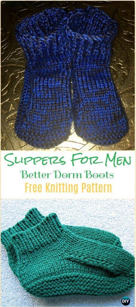 Knit Adult Slippers & Boots Free Patterns Written Tutorials